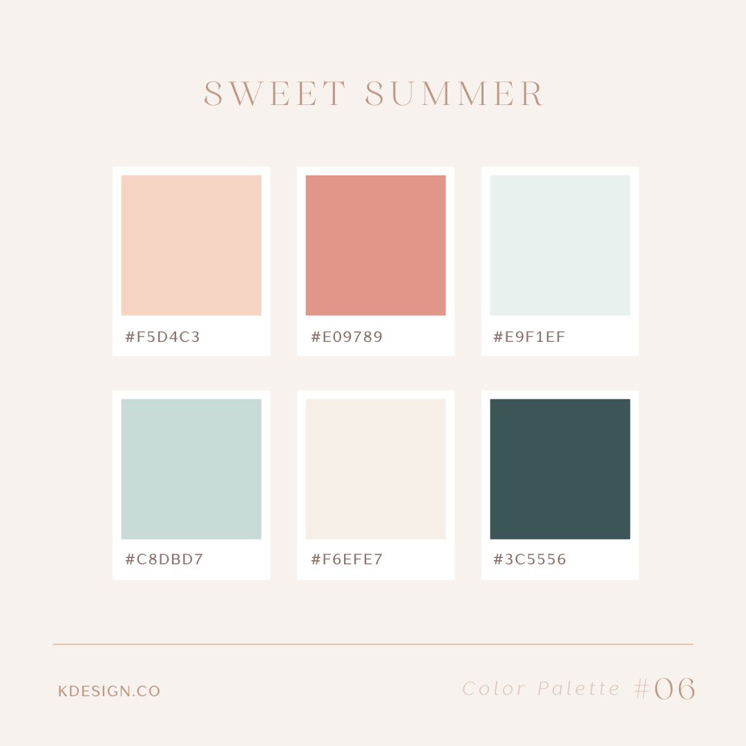 20 Gorgeous & Girly Color Palettes for Your Website - K Design Co.