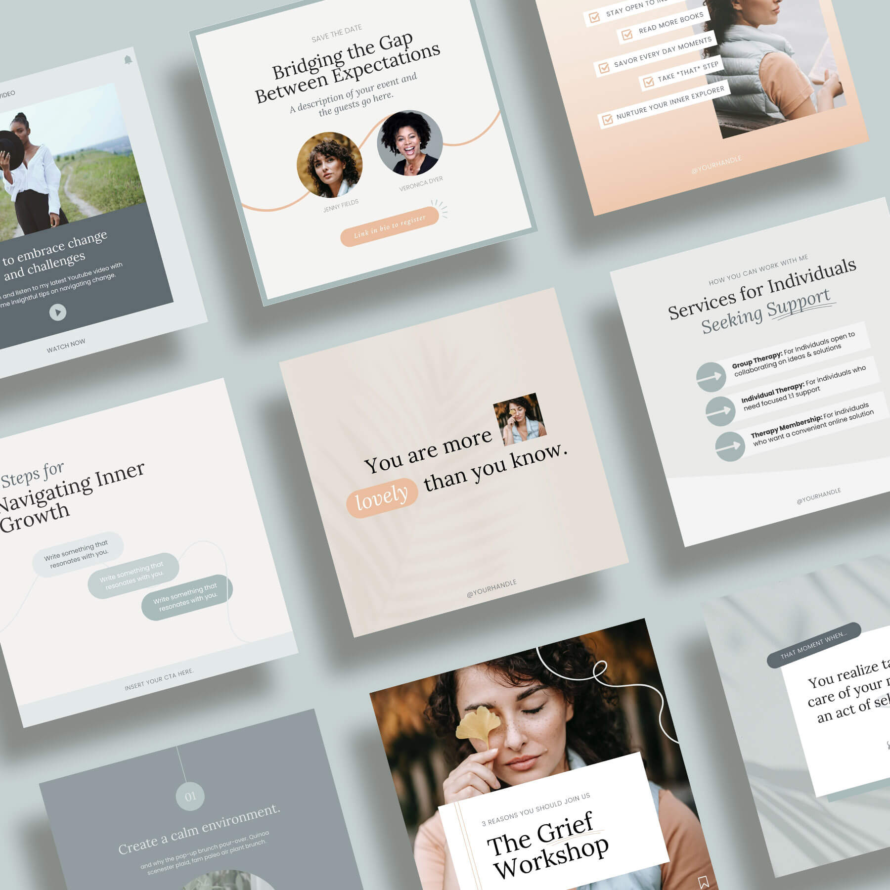 Buy: Jenny - Social Media Templates - Canva Templates for Authors + Coaches